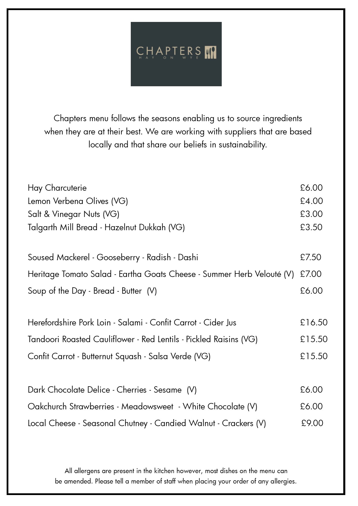 Menus 31.07.19 Lunch